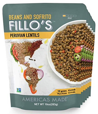 FILLOS Peruvian Lentils Ready to Eat Sofrito and Lentils 6 Count 10 ...