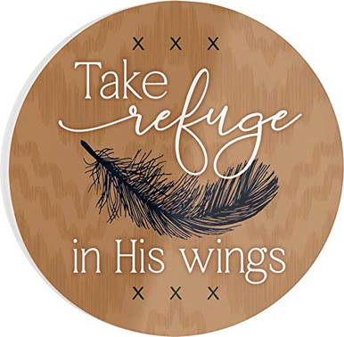 Take Refuge Wings Natural Brown 2.625 x 2.625 Acrylic Refrigerator ...