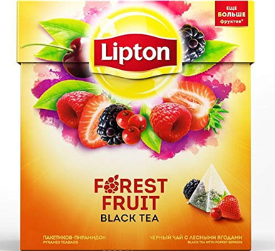 Lipton Black Tea - Forest Fruit - Premium Pyramid Tea Bags (20 Count ...