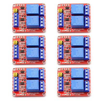 CenryKay DC 24V 2 Channel Relay Module with Isolated Optocoupler High ...