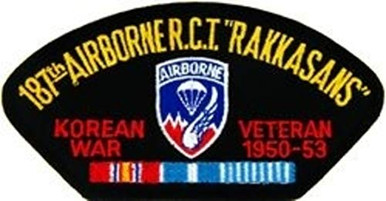 US Army 187th Airborne R.C.T. Rakkasans Korean Veteran Black Iron-on ...