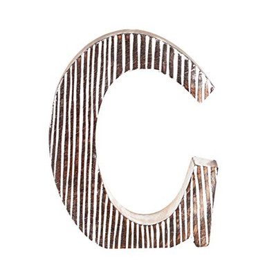 Decorative Wood Letter C Standing and Hanging Wooden Alphabets Block ...