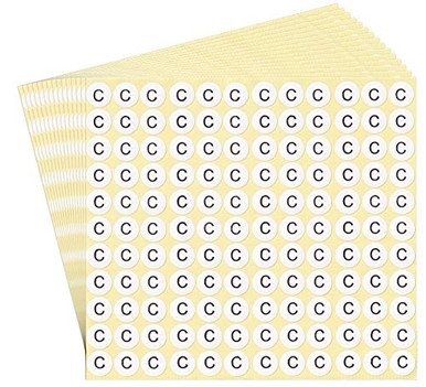 dealzEpic - Alphabet Stickers of The Letter C - Small Round Paper Self ...