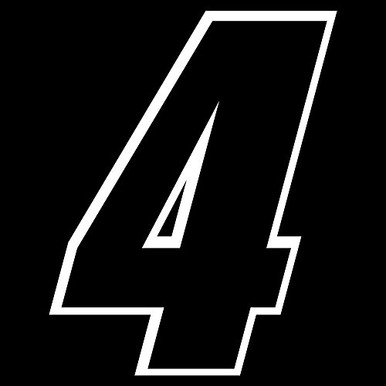 Auto Vynamics - NMBR-SCI4-2CLR-5-GWHIBLA - Vinyl 2-Color Racing / Sport ...