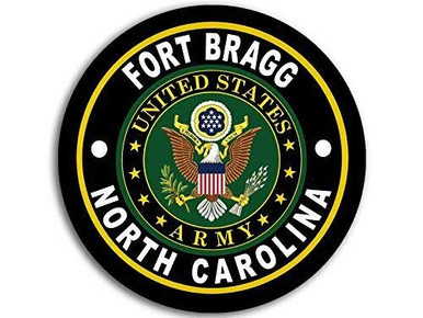 MAGNET 4x4 inch Round Fort Bragg Army Base Sticker Logo Insignia Emblem ...