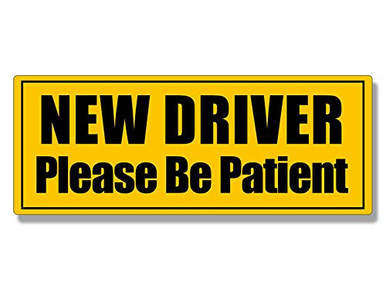Magnet 3x8 inch New Driver Please Be Patient Bumper Sticker - car ...