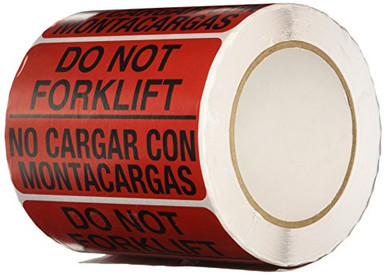 TapeCase"Do Not Forklift/No Cargar Con Montacargas" Label - 500 per ...