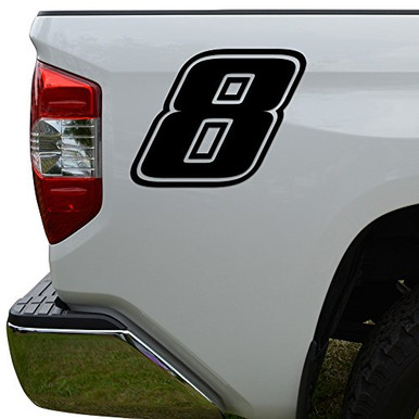 Racing Race Number 8 Eight Style 4 Die Cut Vinyl Decal Sticker for Go ...