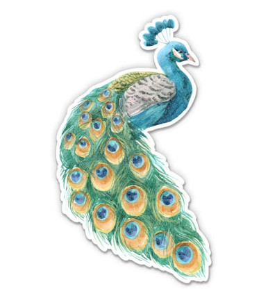 GT Graphics Express Painted Peacock - 3inch Vinyl Sticker - for Car ...