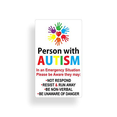 Person with Autism Safety Sticker for Autistic Awareness Custom Die Cut ...