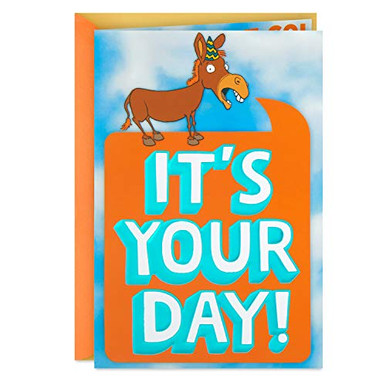 Hallmark Funny Birthday Pop Up Card Big Donkey Celebration ...