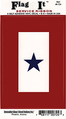 Service Star Banner Flag Car Decal Sticker 3.5x5inch - Red/White/Blue ...