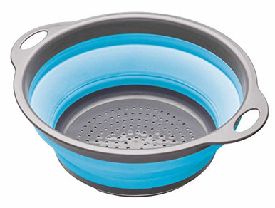 Kitchen Craft Colourworks Collapsible Colander, Blue, 24cm ...