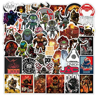 50Pcs Movie Doom Stickers Pack for Laptop Fridge Phone Skateboard ...