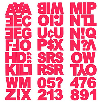 Darice Red, XL Block Font Uppercase Letter Stickers, 4 Inches, 74 ...