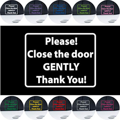 Close The Door Gently Bordered 4inch Tall x 5inch Wide Decal Vinyl ...