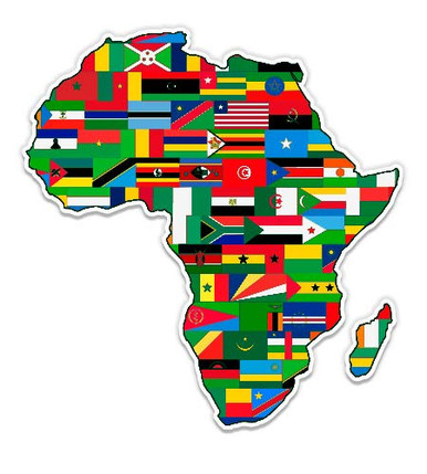 GT Graphics Africa Country Flags - 5inch Vinyl Sticker - for Car Laptop ...