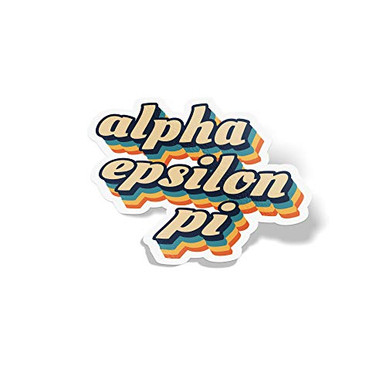 Alpha Epsilon Pi 70's Letter Sticker Decal Greek Tall for Window Laptop ...