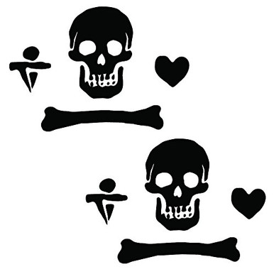 Auto Vynamics - PPFS-JR09-6-GBLA - Gloss Black Vinyl Jolly Roger Pirate ...