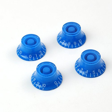Universal 18-spline LP top hat style Guitar Speed Knobs ,Blue Clear set ...