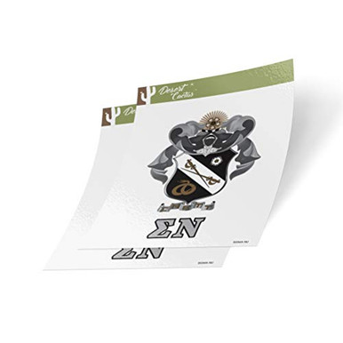 Sigma Nu Letter 2-Pack Decal Greek for Window Laptop Computer Car Sig ...