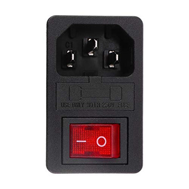 ULTECHNOVO 10A 250V Rocker Switch Power Socket Inlet Module Plug 3 Pin ...