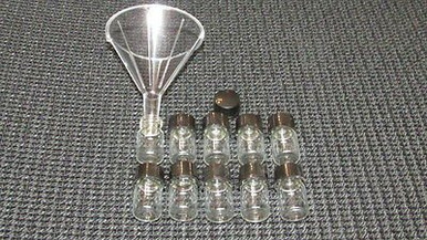 APGOLF Gold Mining 10 New 1/2 oz Glass Vials and Placer Gold Funnel ...