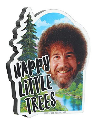 NMR Bob Ross 3inch Funky Chunky Magnet Happy Little Trees ...