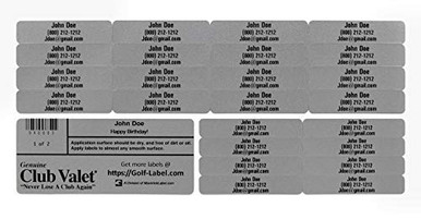 Golf Club Labels Custom Labels 24 Classy Golf Valet Labels for Golf ...