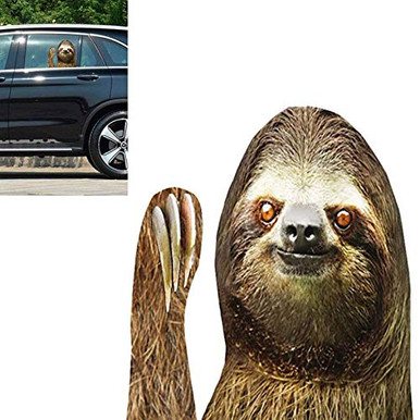 BBear Sloth Car Sticker Car Window Decal Funny Car Sticker Cling Window ...