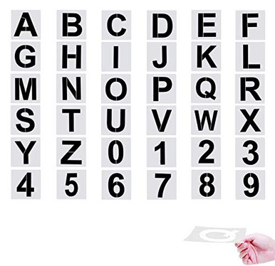 Letter Templates Stencils, 36 Pcs Reusable Plastic Alphabet Art Craft ...