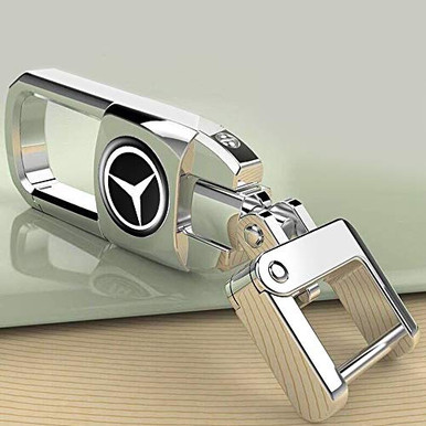 Silvery Car Key Chain Suit for Benz Car Logo Keychain Key Chain Keyring ...