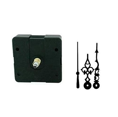 Quartex Quartz Clock Mechanism Movement Kit with 3inch Black serpentine ...