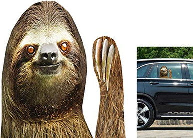 Senksll Sloth Car Window Cling Funny Car Sticker Window Decal for ...