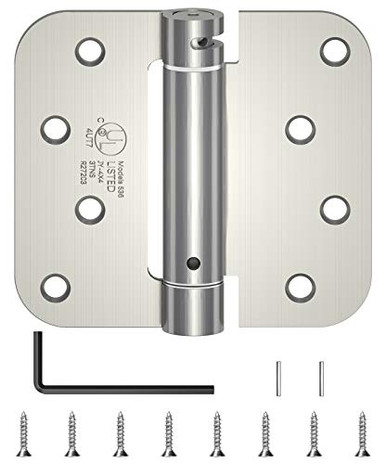HOSOM Spring Door Hinges, 4 Inch Self Closing Loaded Hinges, Automatic ...