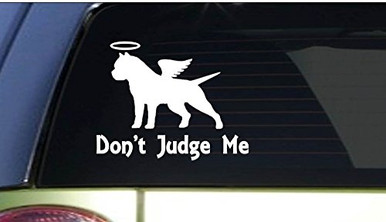 EZ-STIK Don't Judge MeI161 6inch Sticker Decal Pitbull Pit Bull ...