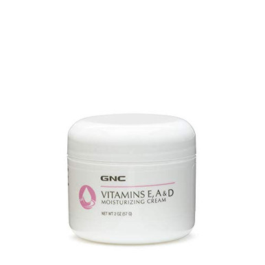GNC Vitamins E, A and D Moisturizing Cream 2oz, Soothes Dry, Chapped ...