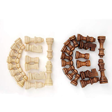 GLOGLOW Child Chess Set, Wooden Consul Chess Pieces Chess Pieces Casual ...