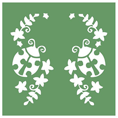 Auto Vynamics - Stencil-Fairy-Ladybugs - Beautiful Ladybugs and Flowers ...