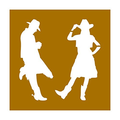 Auto Vynamics - Stencil-Cowboy-Cowgirl - Cowboy and Cowgirl Silhouettes ...