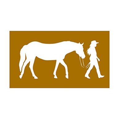 Auto Vynamics - Stencil-Cowgirl-Horse - Cowgirl Walking Horse ...