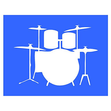 Auto Vynamics - Stencil-Music-Drums - Drum Set/Kit Drums Individual ...