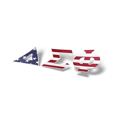 Delta Sigma Phi Fraternity USA Letter Sticker Decal Greek 2 Inches Tall ...
