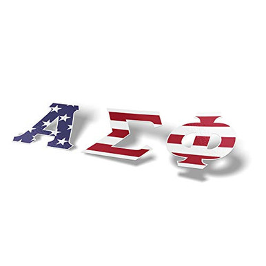 Alpha Sigma Phi Fraternity USA Letter Sticker Decal Greek 2 Inches Tall ...