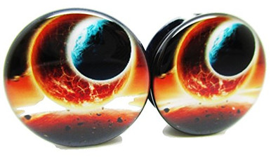 Pierced Republic Sun Explosion Ear Plugs - Acrylic Screw-On - 10 Sizes ...