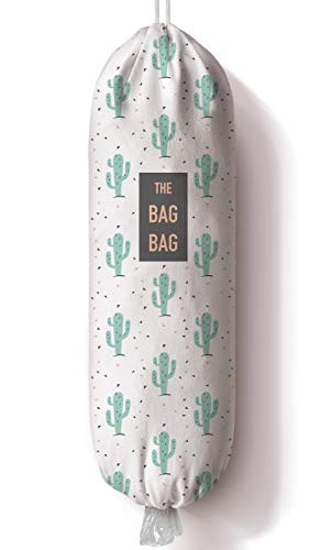 Cactus Plastic Bag Holder and Dispenser, Grocery Shopping Bags Carrier ...