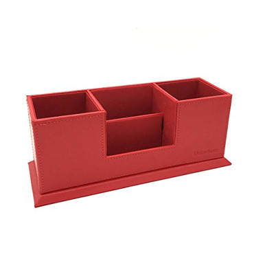 UnionBasic 4 Compartment Desk Organizer - Dual Pen Holder - Card/Pen ...