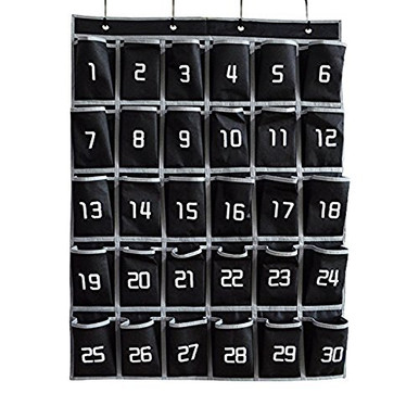 Classroom Numbered Pocket Organizer,Eamay Hanging Pocket Chart for ...