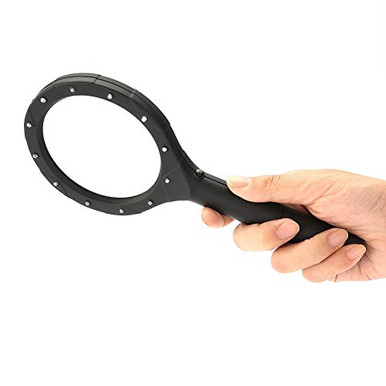 Handheld Magnifier, 3X Magnifying Glass LED Illuminated with 12 Lights ...
