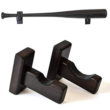 Baseball Softball Bat Rack Wall Mount Display Case, Solid Wood Baseball ...